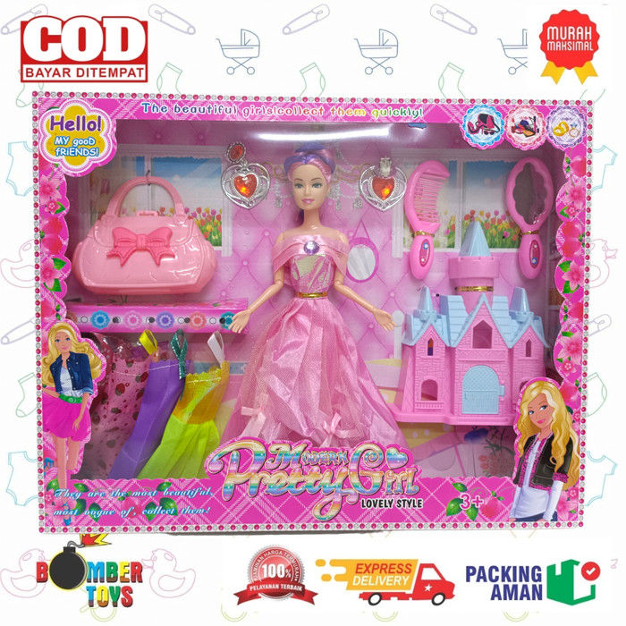 MAINAN ANAK BONEKA Cantik Istana Castle Tas Fashion Girl Elegan Cocok ...