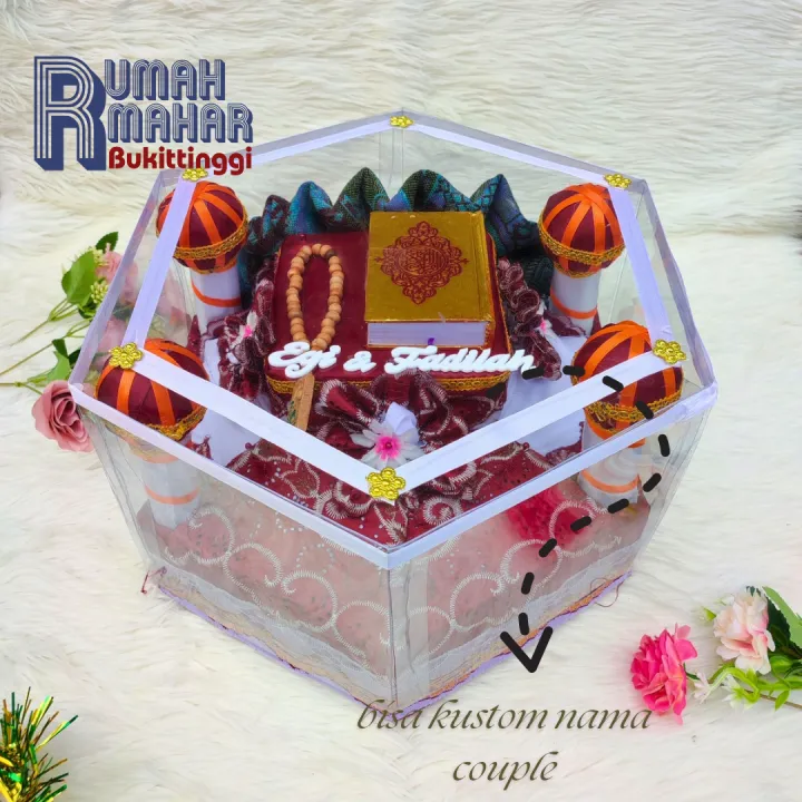 MAHAR SEPERANGKAT ALAT SOLAT/MAHAR PERNIKAHAN/BISA KUSTOM NAMA/MAHAR ...