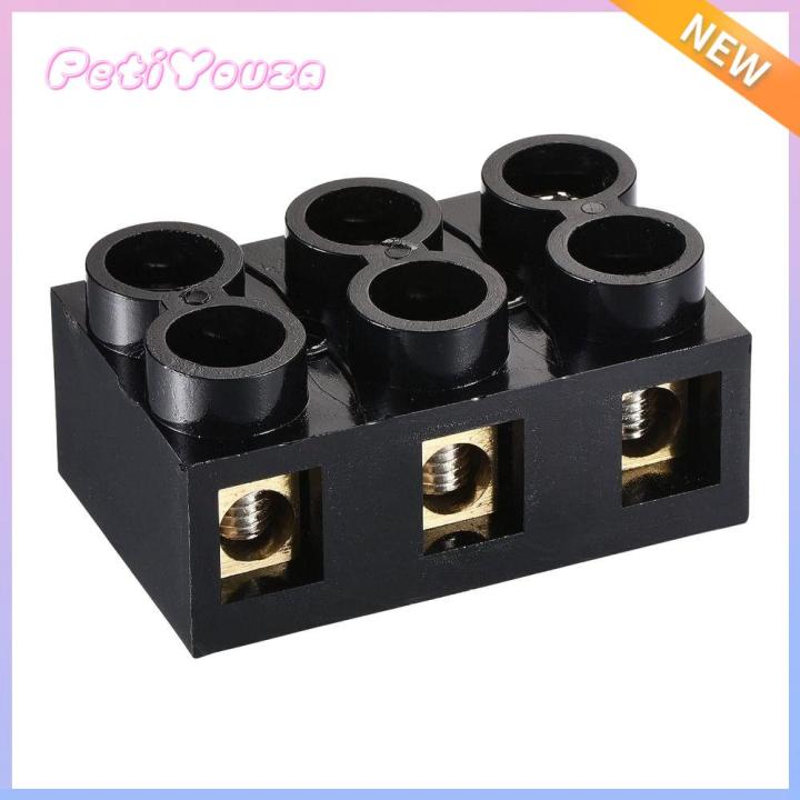 PETIYOUZA 500V Terminal Block Dual Row 60A Screw Electric Barrier Strip ...