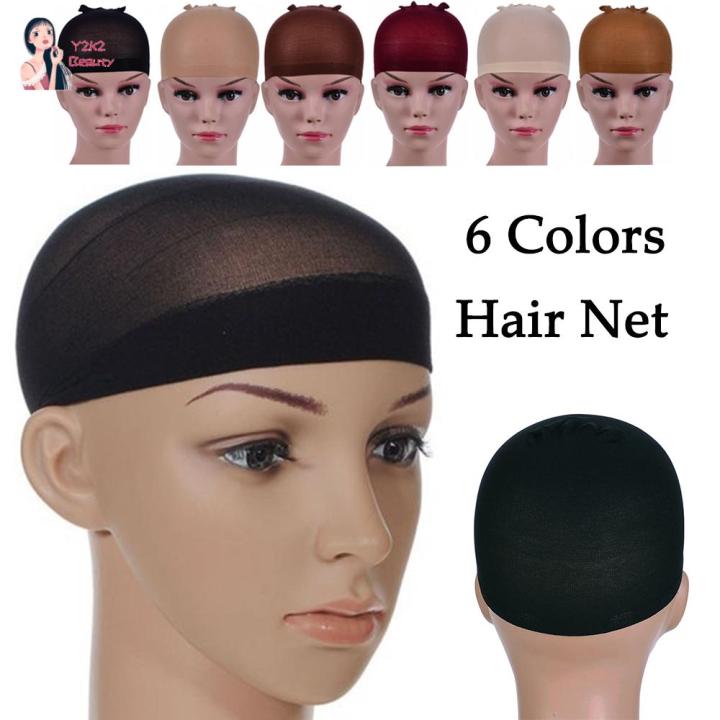 Y2K2 2 ชิ้น/ล็อต ล่องหน แฟชั่น ทอผ้า สีน้ำตาล ฟรีไซส์ สีดำ ตาข่าย ยืดได้ หมวกวิกผม ตาข่ายคลุมผม ...