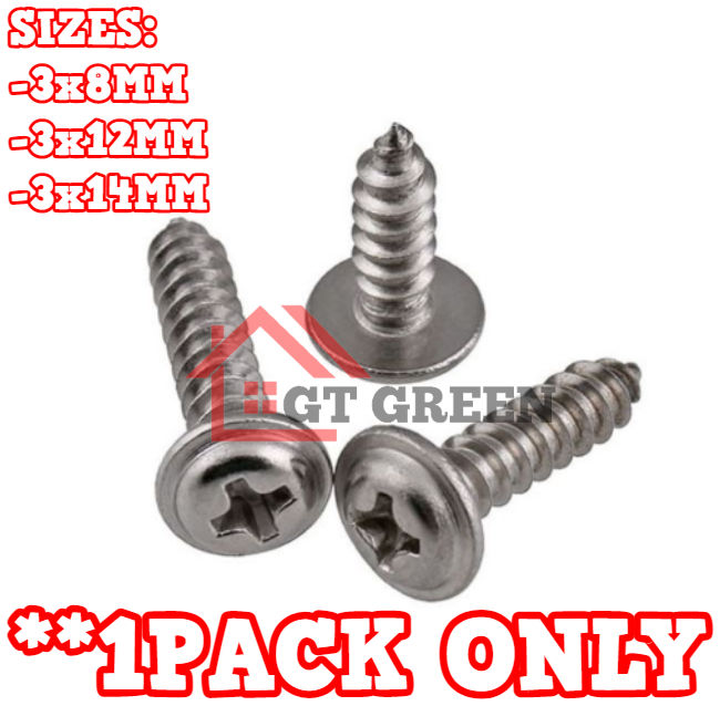 1PACK SILVER SELF TAPPING SCREWS Self Drilling Screws | Lazada PH