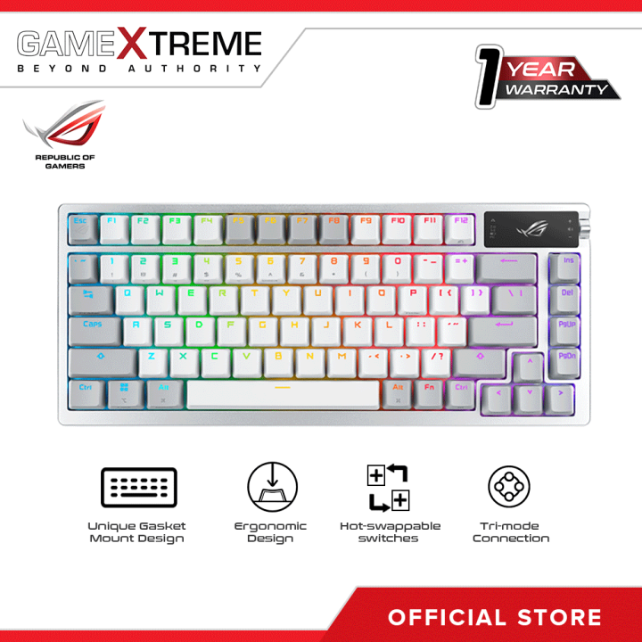 ASUS ROG M701 ROG AZOTH (NX) (Snow Switch) (PBT) (WHT) | Lazada PH