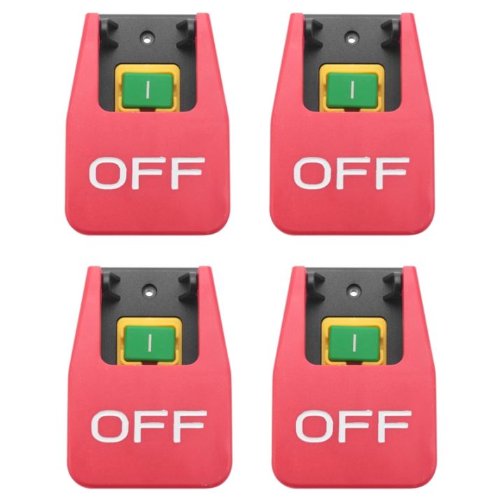 4X Off-On Red Cover Emergency Stop Push Button Switch 16A Power-Off ...