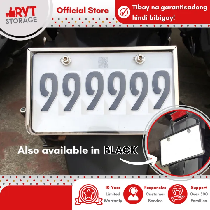RYTStorage Universal Motorcycle License Plate Case Cover Protector ...