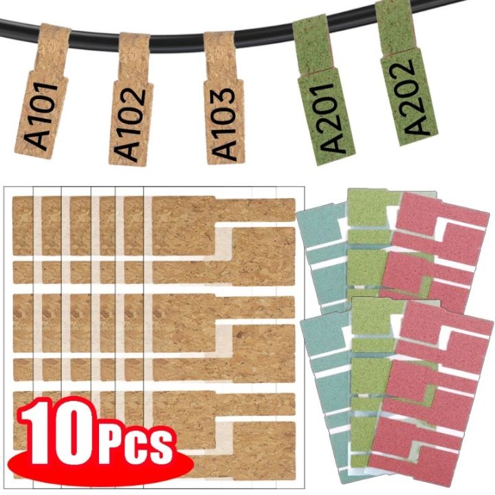 Wood Color Writable Cable Labels Self Adhesive Stickers Waterproof ...