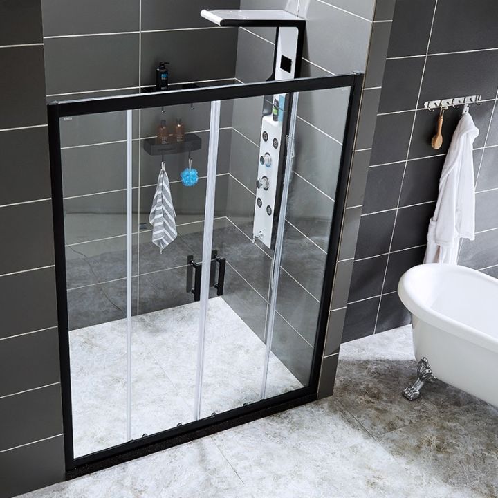 Mu Ge I-shaped shower room custom bathroom partition bathroom tempered ...