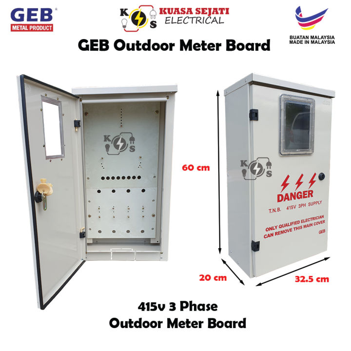 GEB 241308 415v 3 Phase Outdoor KWH Meter Board | Lazada