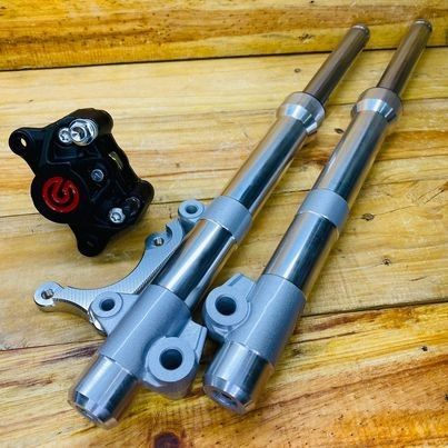 Lighten Front Shock Assy + Brembo 2pot Caliper 220mm disc- Wave, Xrm ...