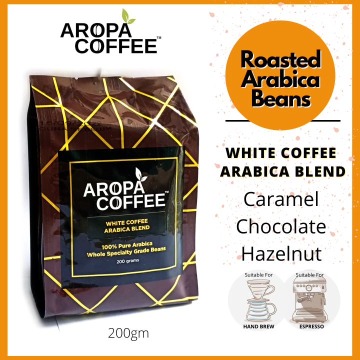 AROPA Roasted Arabica Coffee Beans SIGNATURE WHITE COFFEE ARABICA BLEND ...