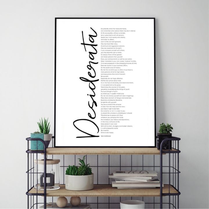 Desiderata Prints Max Ehrmann Poem Large Poster Decor Home Wall Art ...