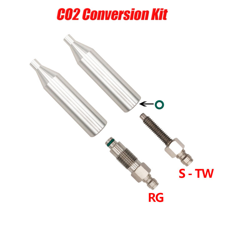 CO2 Pneumatic S-TW and RG Threaded Air Conversion Kit,for BB,and Pellet's CO2,Replacing 12g ...