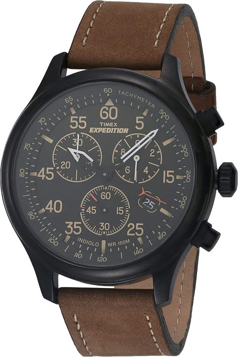 Timex Men's Expedition Field Chronograph Watch Brown/Black | Lazada.co.th