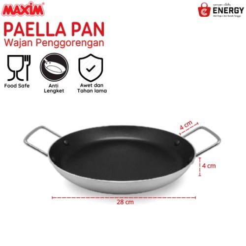 Maxim Pro Wajan Penggorengan Datar Paella pan 28 Cm | Lazada Indonesia
