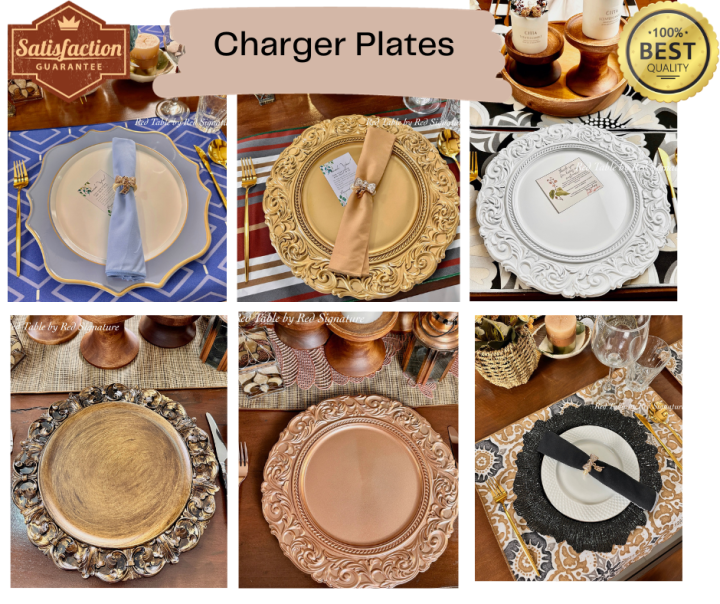 PVC Charger plates, Dining Table Plate Chrismas decoration for home ...