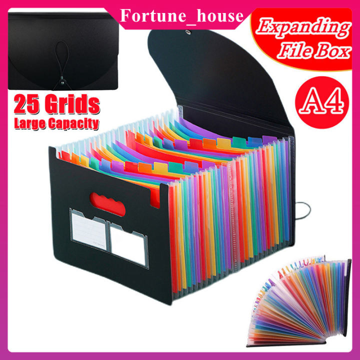 A4 Expanding File Folder Document Organizer 13/24 Layer Multi-layer ...