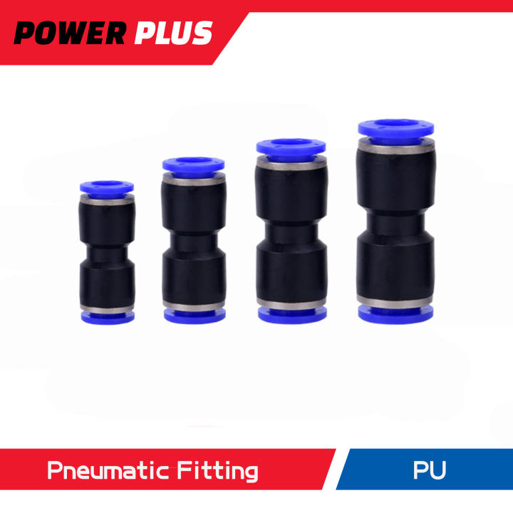 Power Plus PU 4mm 6mm 8mm 10mm 12mm Inner Straight Push into Pneumatic Fitting Air Hose Tube ...