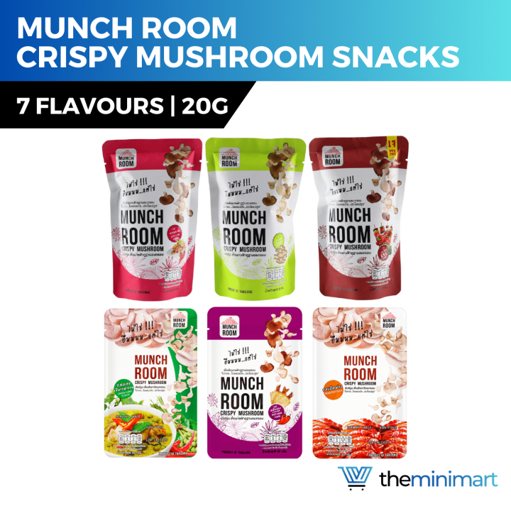 Munch Room Mushroom Snacks 20g/40g Crispy Healthy Low Carb Halal ...