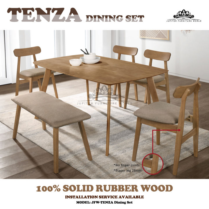SPECIAL EDITION [ JFW-TENZA DINING SET ]- SOLID WOOD DINING SET/DINING ...