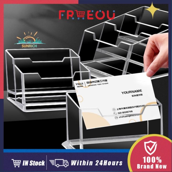 1/2/3 Slot(s) Business Card Holder Clear Acrylic Business Card Stand ...