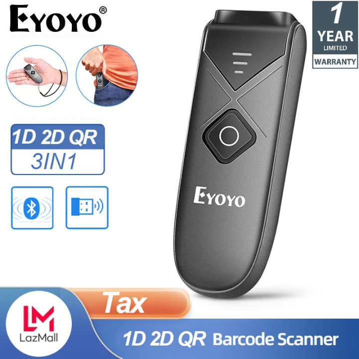 EYOYO Mini Wireless 1D 2D Barcode Scanner 3in1 Via Bluetooth USB Wired ... EYOYO Mini Wireless 1D 2D Barcode Scanner 3in1 Via Bluetooth USB Wired ...
