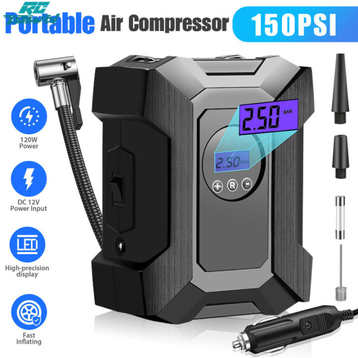 12v 150PSI Car Air Pump Large High-precision Display Portable Multi ...
