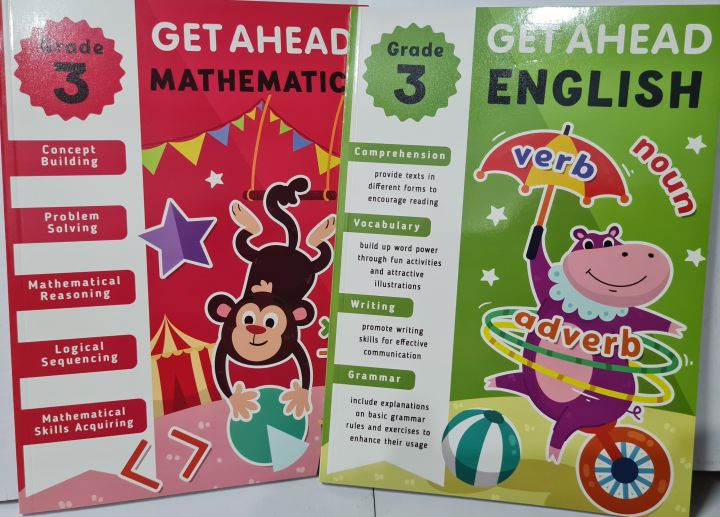 Grade 3 Workbooks Set of 2 English and Math Get Ahead | Lazada PH