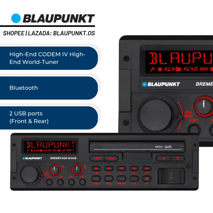 Blaupunkt Car Radio Bremen SQR 46 DAB | Bluetooth | High-End CODEM IV ...