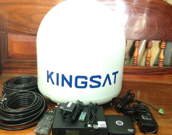 หัวสัญญาณทีวี KINGSAT Satellite TV Antenna พร้อมอุปกรณ์ติดตั้งครบชุด ...
