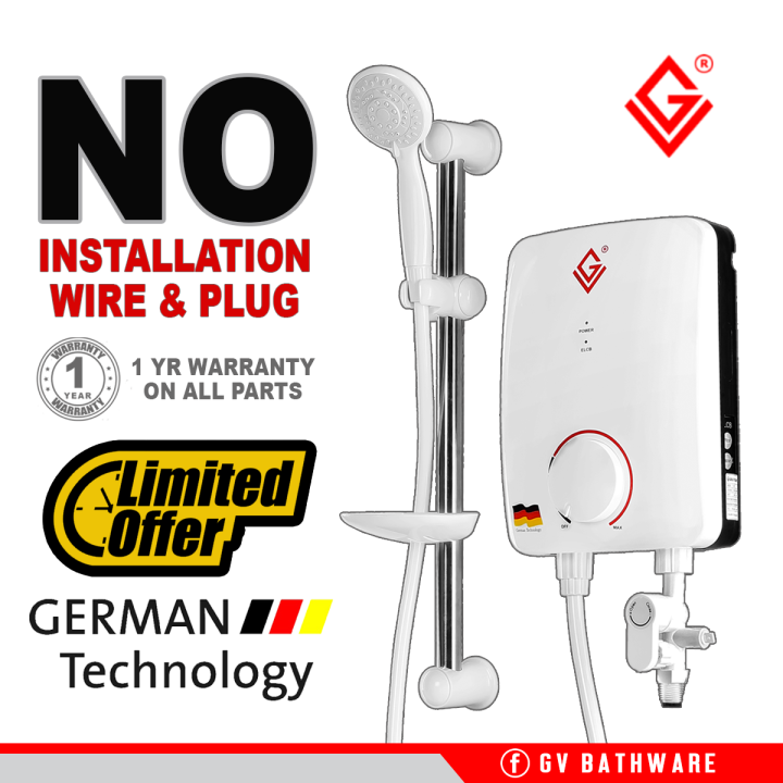 GV SP-35 Single Point Shower Water Heater 3.5kw | Lazada PH