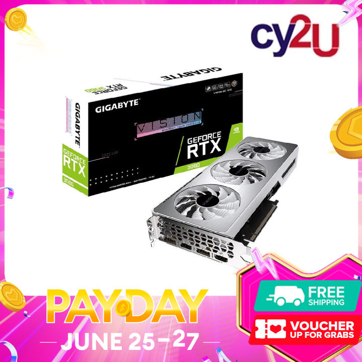 Gigabyte GeForce RTX 3060 VISION OC 12GB GDDR6 192bit Gaming Graphic ...