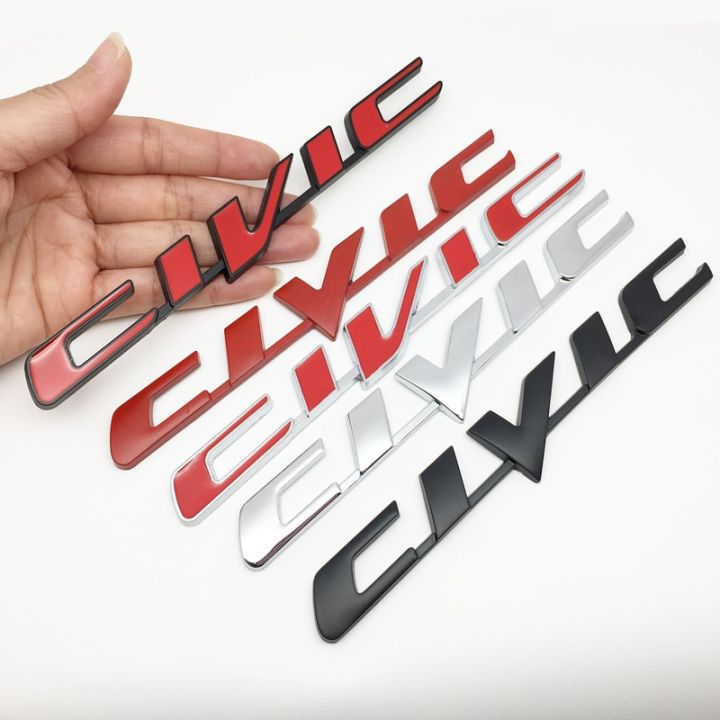 xps New 3D Metal For Civic logo Emblem Rear Badge Car Trunk Sticker Car ...