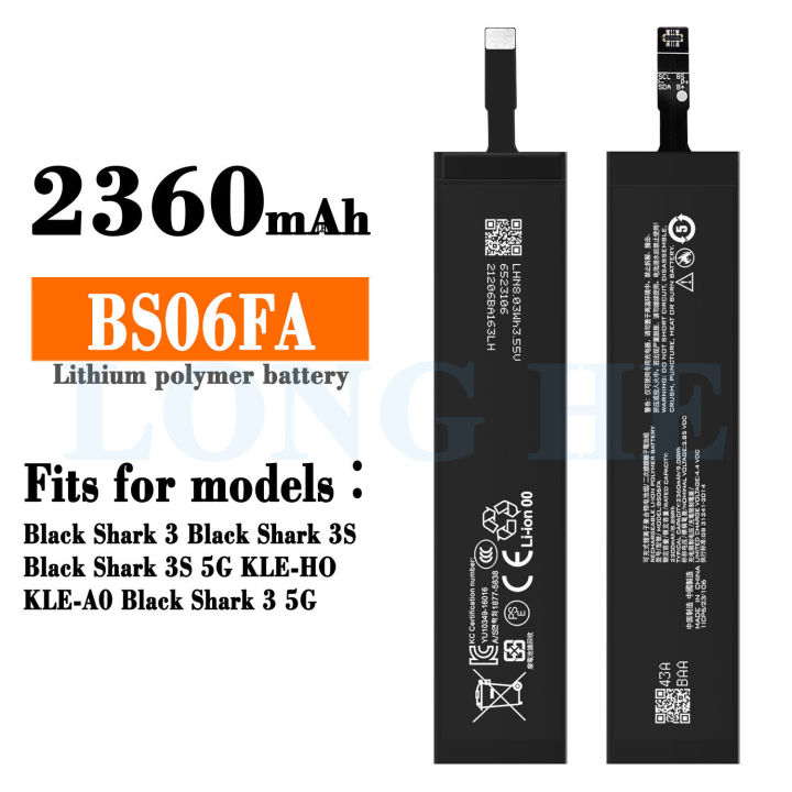 XM MI BLACK SHARK 3 3S 5G KLE-H0 KLE-A0 BS06FA Lithium Polymer Battery ...
