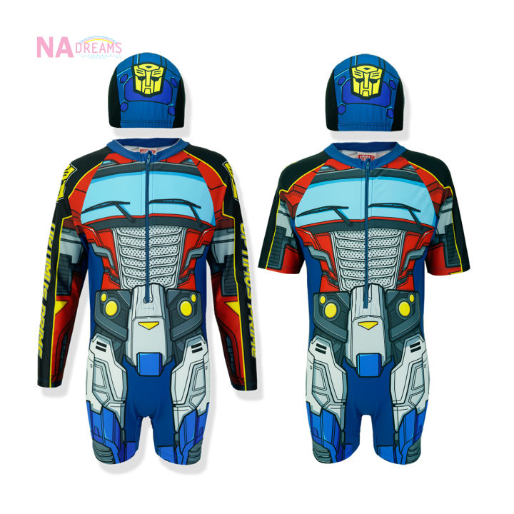 Transformers swimwear ชุดว่ายน้ำเด็กผู้ชาย ลายการ์ตูน ทรานฟอร์เมอร์ ...