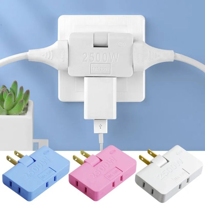 3 In 1 US Plug Multifunction 180 Degree Rotatable Power Plug Socket ...