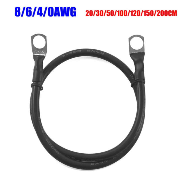 Car Battery Connector Power Inverter Cables 8/6/4/0AWG Black Battery ...