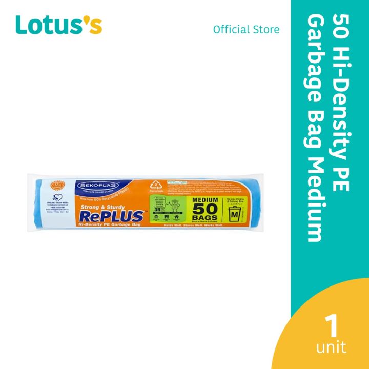 Sekoplas Replus 50 Hi-Density Pe Garbage Bag Medium | Lazada