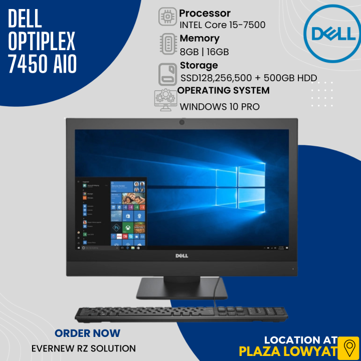 DELL OPTIPLEX 7450 AIO | INTEL CORE I5-7500 | 8GB/16GB | SSD120GB,240GB ...