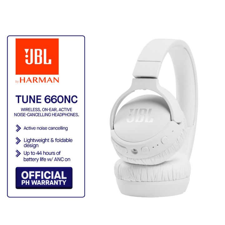 JBL Tune 660NC Wireless Bluetooth Headphones Over-Ear Headset with Active Noise Cancellation ...
