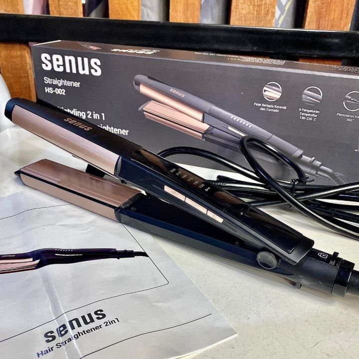 Catok Senus Hair Straightener Catok Pelurus dan Keriting Rambut Plat ...