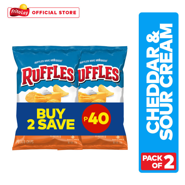 Ruffles Cheddar & Sour Cream Potato Chips 170g (Buy 2 Save PHP 40 ...