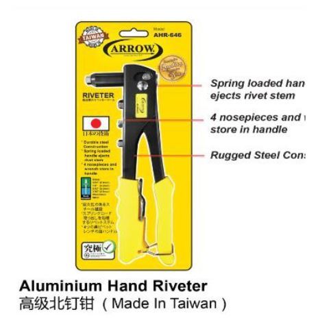 ARROW AHR646 Aluminium Hand Riveter (Taiwan) | Lazada