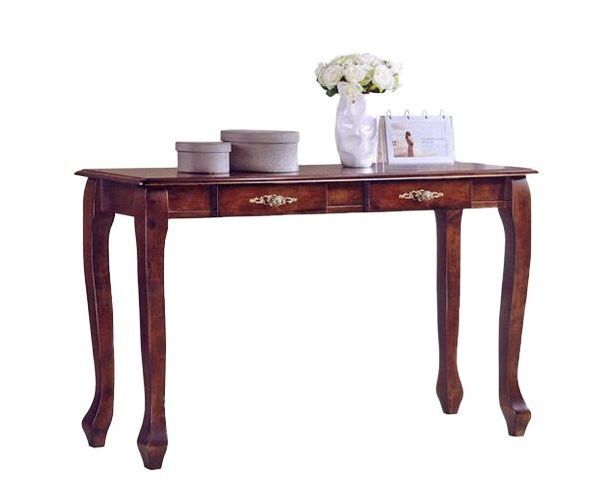 Dhome Classic Solid wood Console Table with 2 drawers/ 4 Feet Study ...