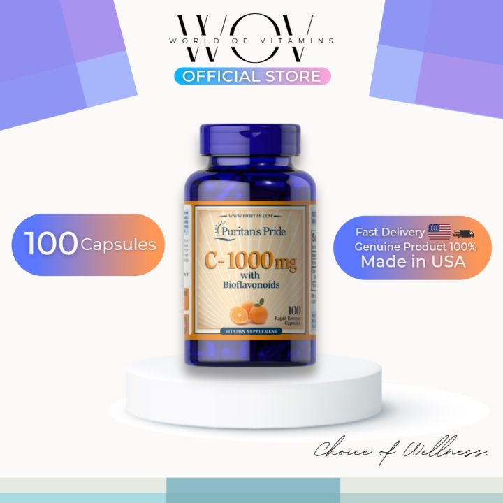 Puritan's Pride Vitamin C-1000 mg with Bioflavonoids, 100 Rapid Release ...