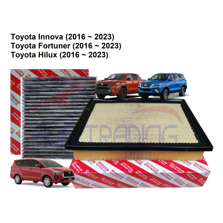 Combo Air Filter and Charcoal Cabin Filter for Toyota Innova (2016-2023 ...