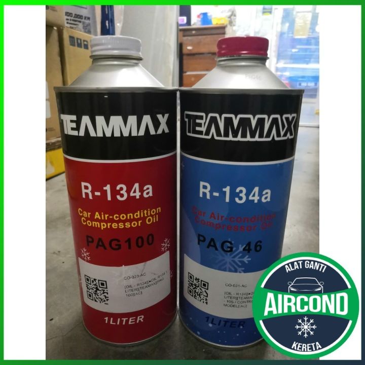 ACK COMPRESSOR OIL R134 (TEAMAX) PAG 100 PAG 46 -1 LITER 1000ML AIRCOND ...