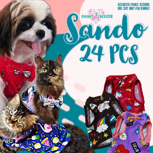 [ 2 DOZEN - WHOLESALE ] Paws Inside Pet Clothes Sando Vest BUNDLE for ...
