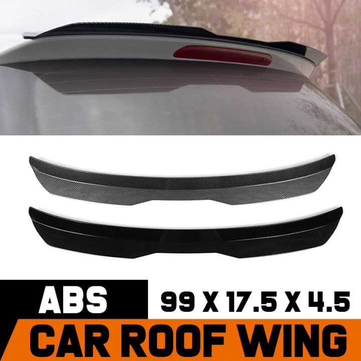 Universal Car Rear Roof Spoiler Wing ABS Decoration Trim Strip Black ...
