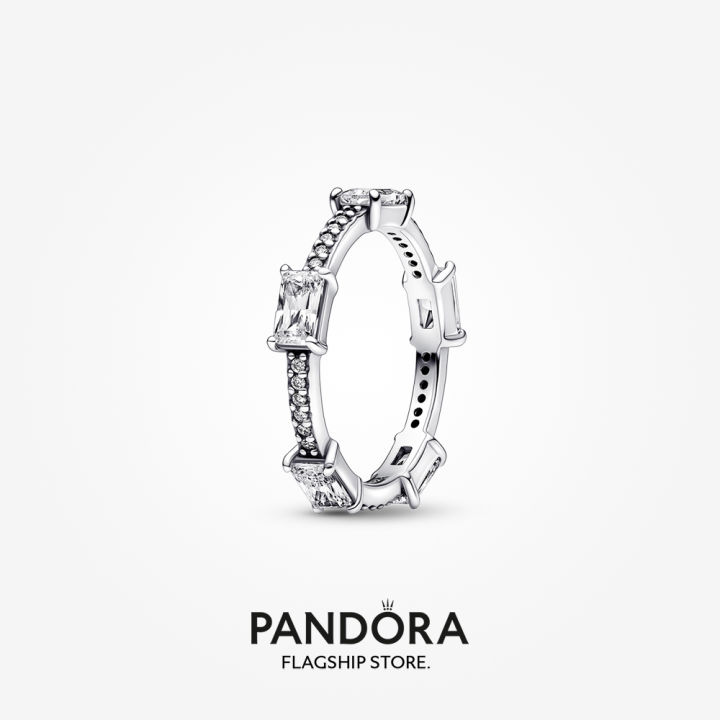 Pandora Rectangular Bars Sparkling Pavé Ring | Lazada