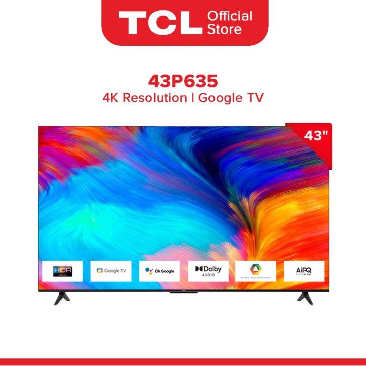TCL 43 Inch 4k Smart Google TV - 43p635 (HDr, Voice control, Netflix ...