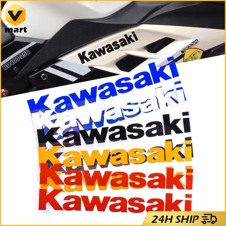KAWASAKI Motorcycle Reflective Sticker Motor 3D Kawasaki Sticker Nylon ...